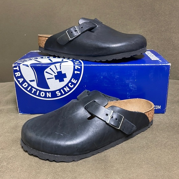 Birkenstock | Shoes | Birkenstock Boston Black Asst Tf | Poshmark
